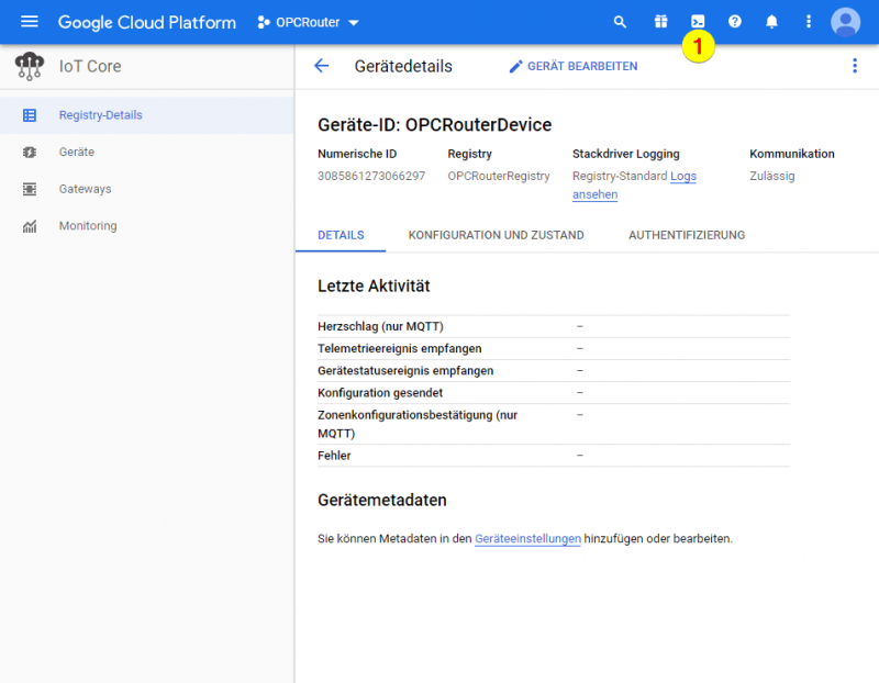 Google IoT Core per MQTT anbinden - Anleitung