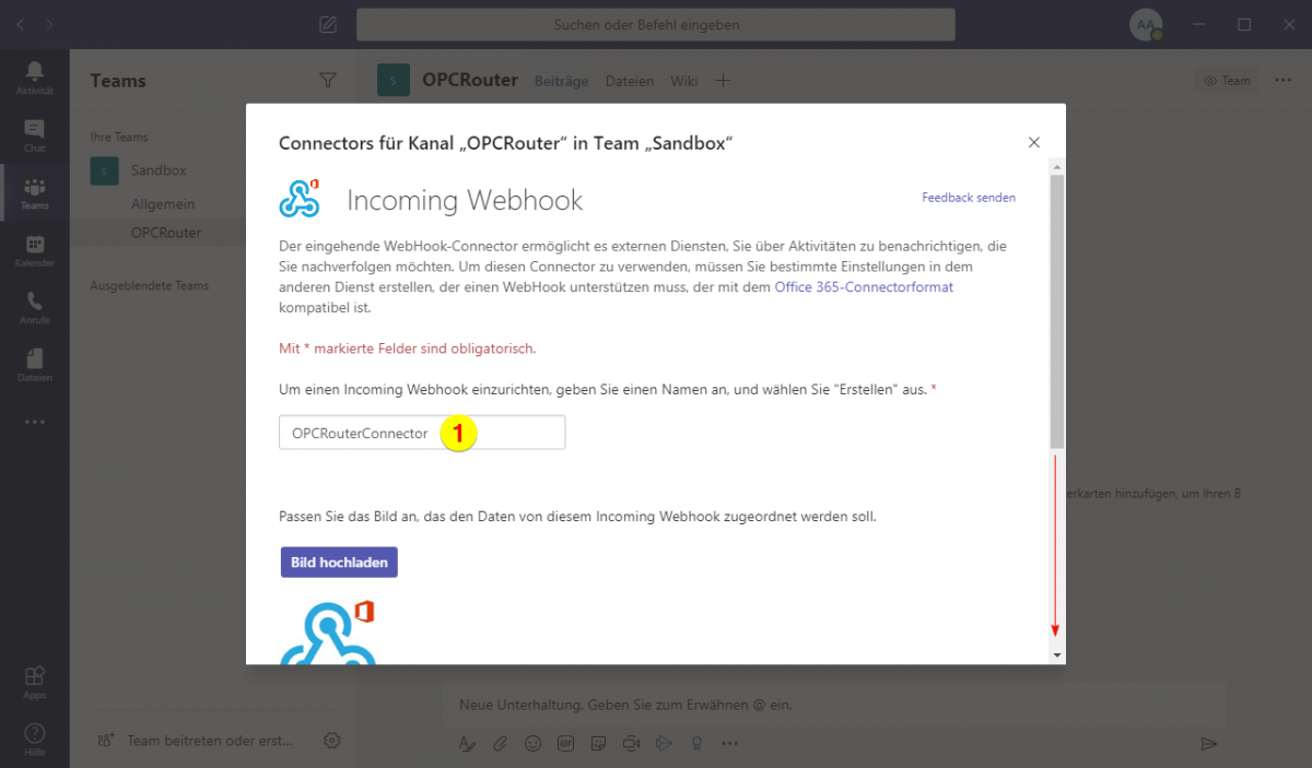 Microsoft Teams per REST Plug-in anbinden