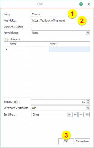 Microsoft Teams per REST Plug-in anbinden
