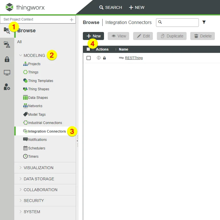 Connect ThingWorx step-by-step via REST Plug-in