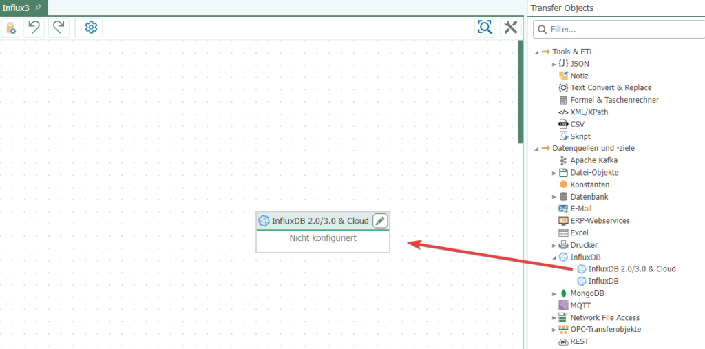 Daten zu InfluxDB Cloud und InfluxDB 3.0 übertragen